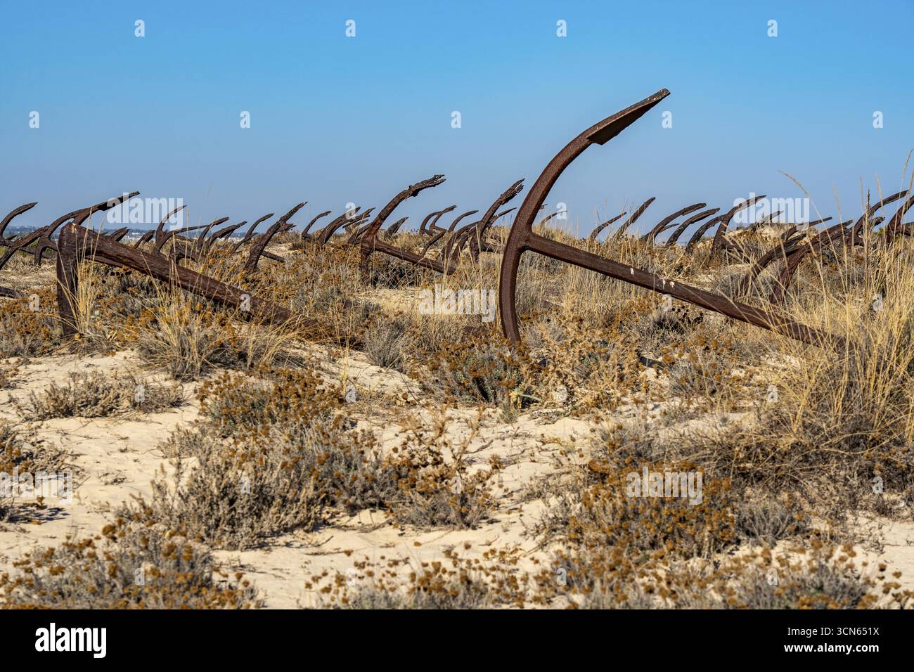 Cemiterio das ancoras, anchor cemetery, around 250 iron anchors are ...