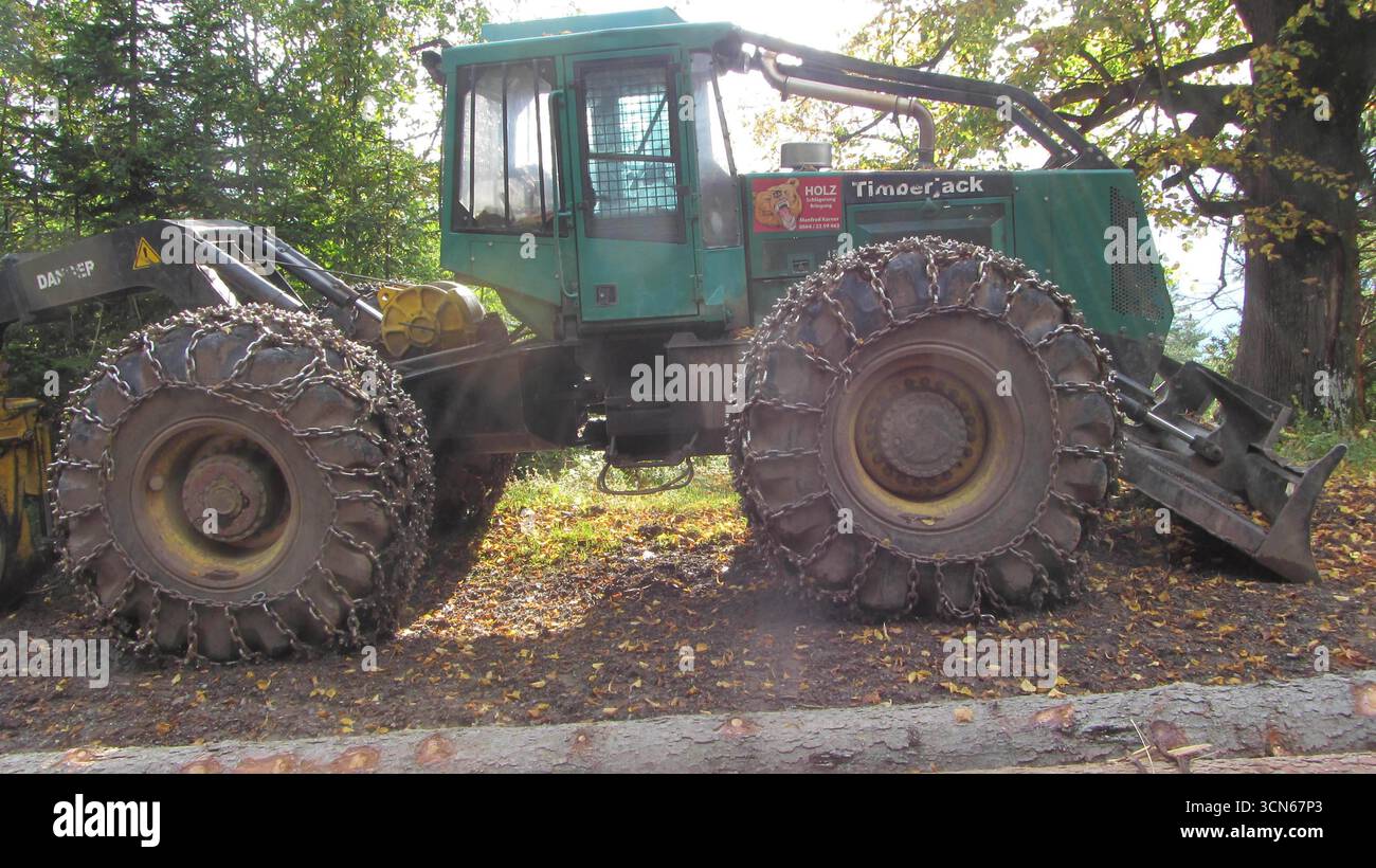a skidder during wood harvesting, vehicle for transportation in ...