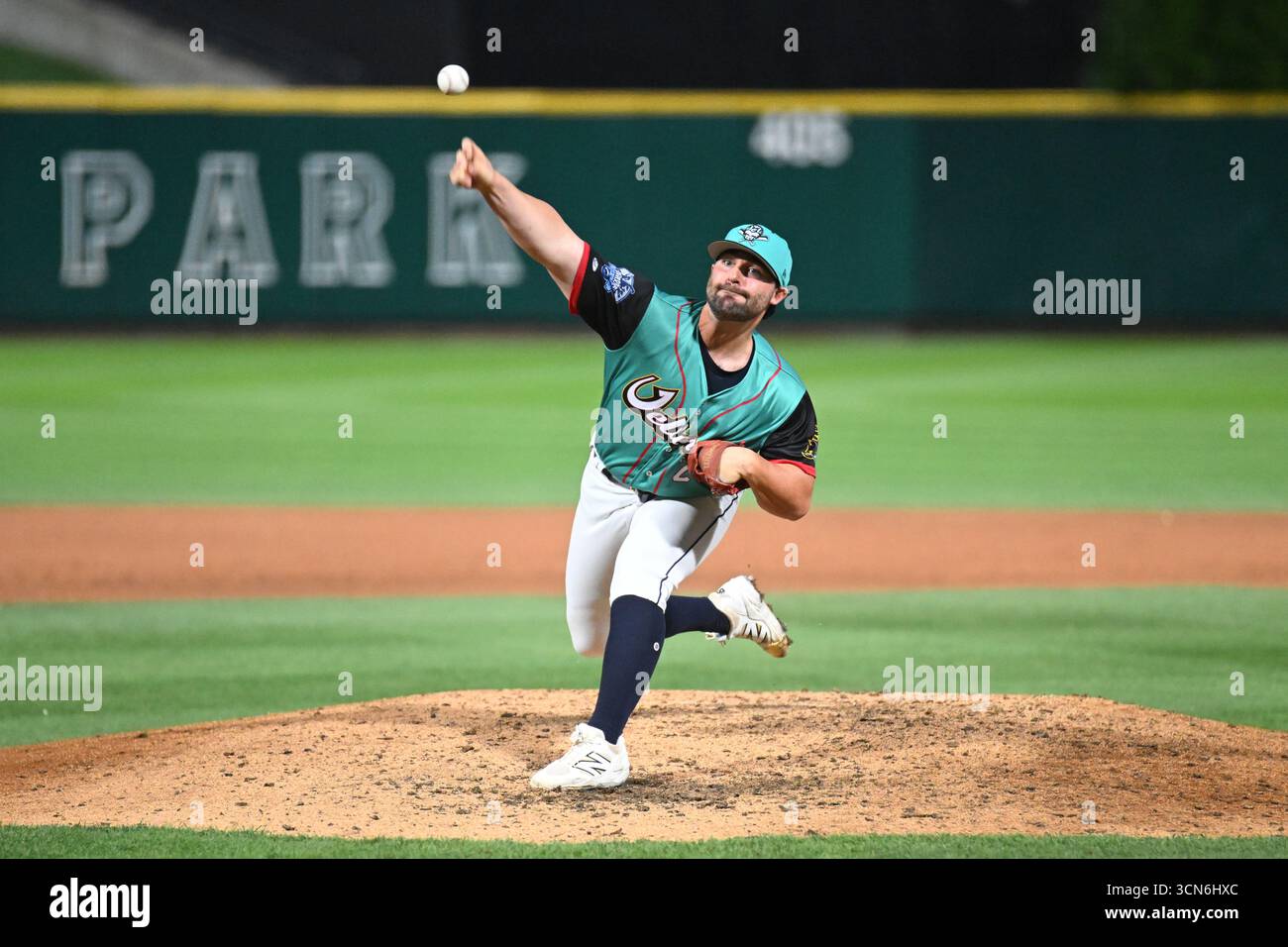 September 18, 2025: Columbus Clippers pitcher Tanner Burns (27) pitches ...