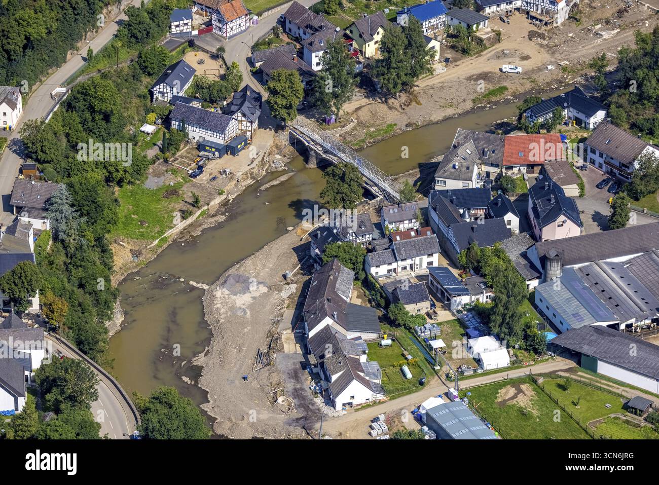 Flooded area with river ahr in schuld hi-res stock photography and ...