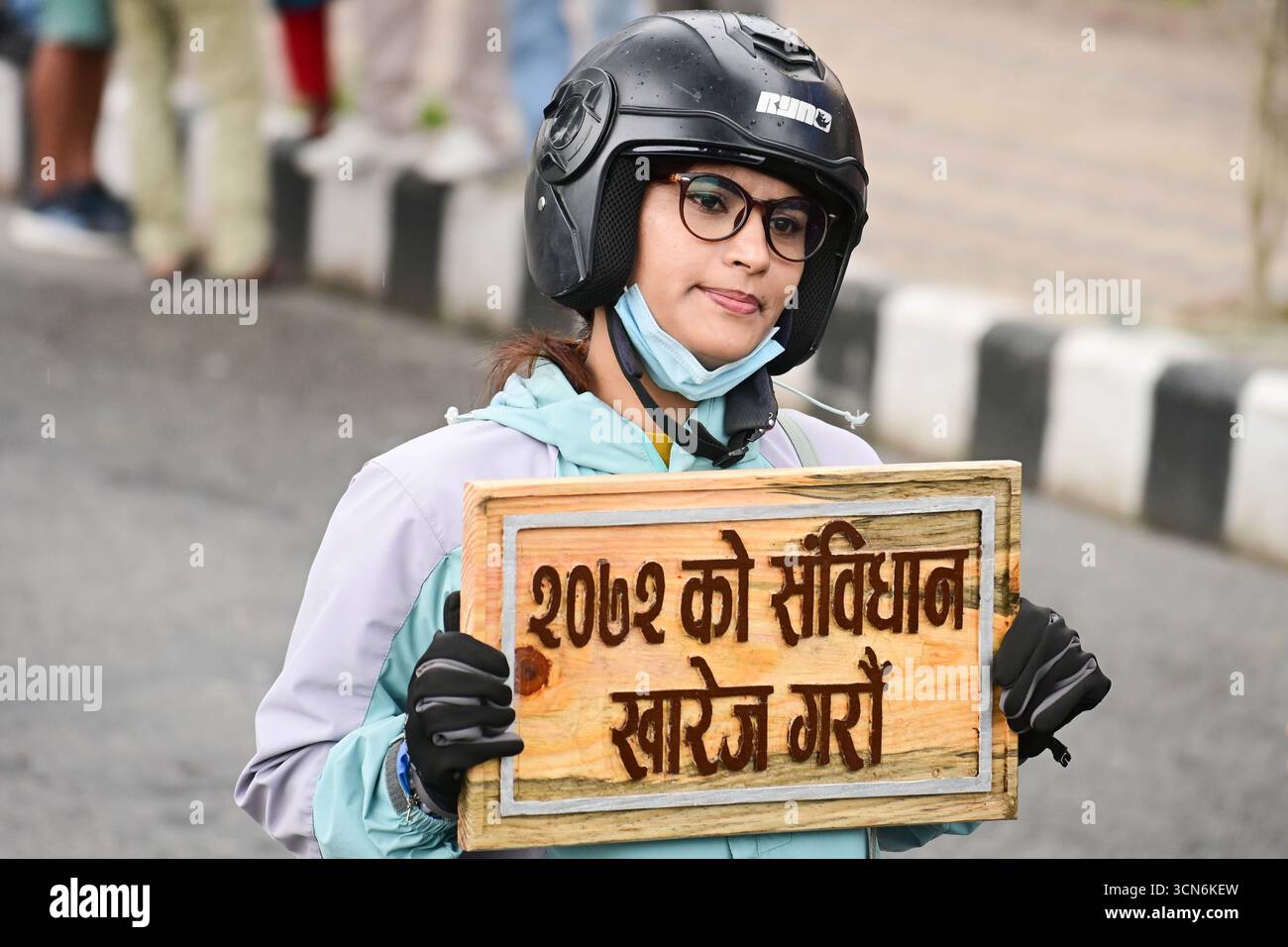 Pro-monarchy supporters stage a protest at Maitighar Mandala in ...