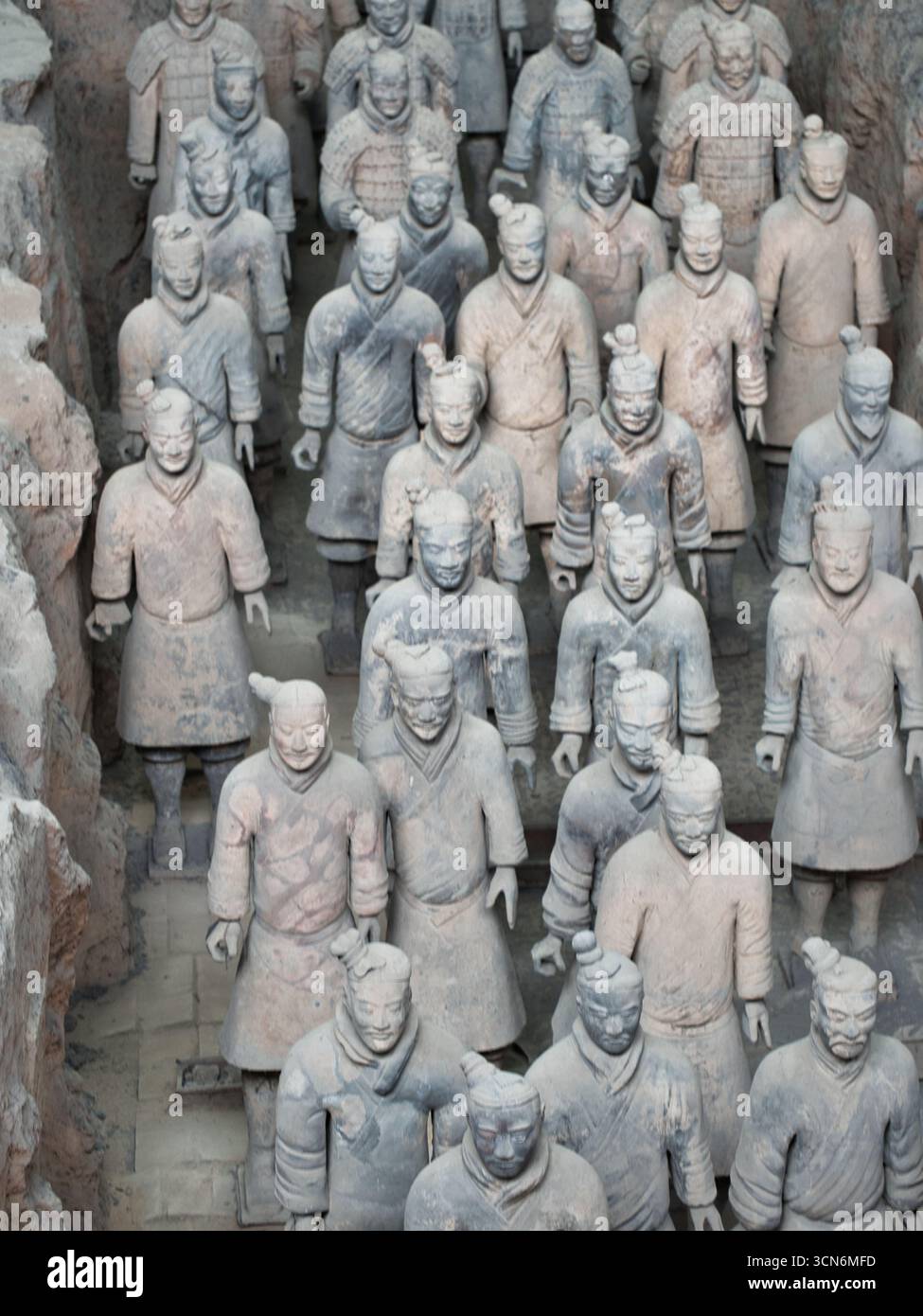 Terracotta Warriors in Xi'an, China - A close-up view of two ancient ...