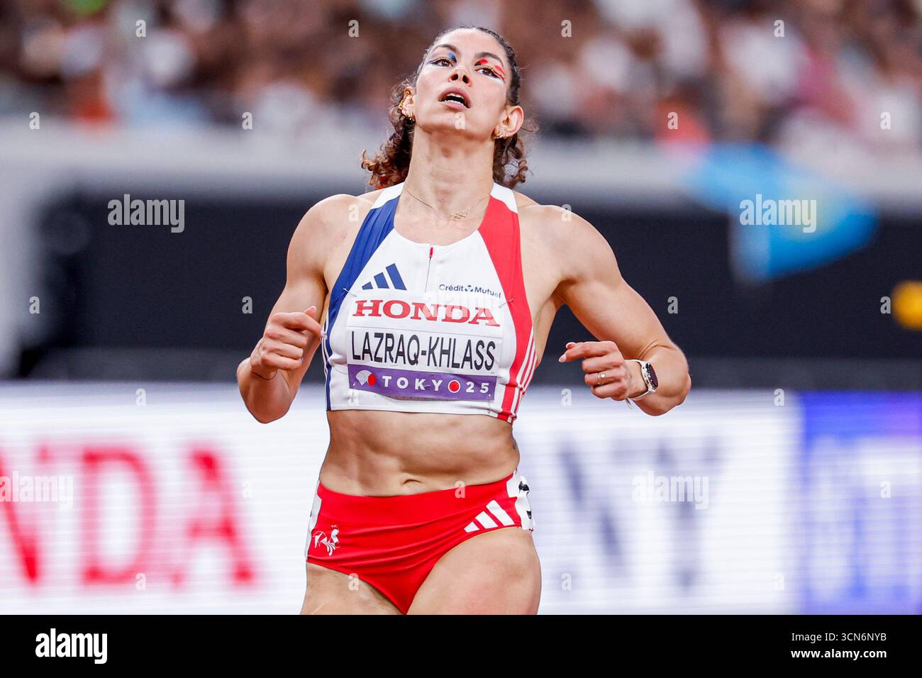 Auriana Lazraq-Khlass of France during the Heptathlon Women's 200 ...