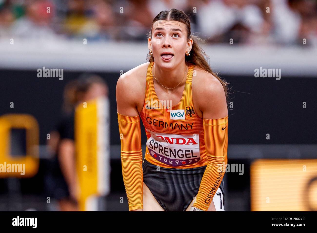 Sandrina Sprengel of Germany during the Heptathlon Women's 200 Metres ...
