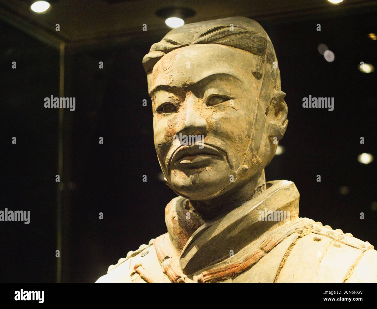 Terracotta Warrior Profile with Reflection - A striking profile shot of ...