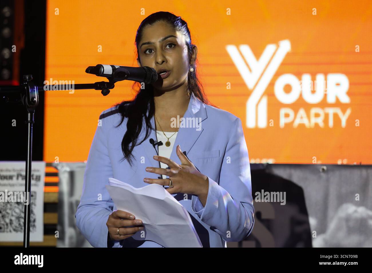 Mp zarah sultana speaks hi-res stock photography and images - Alamy