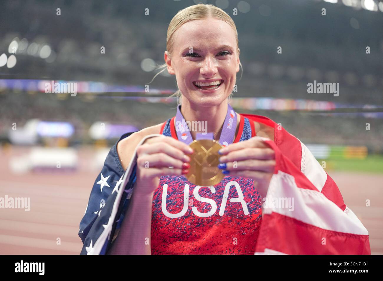 Katie Moon (USA). Pole Vault Gold Medal. World Athletics Championships ...