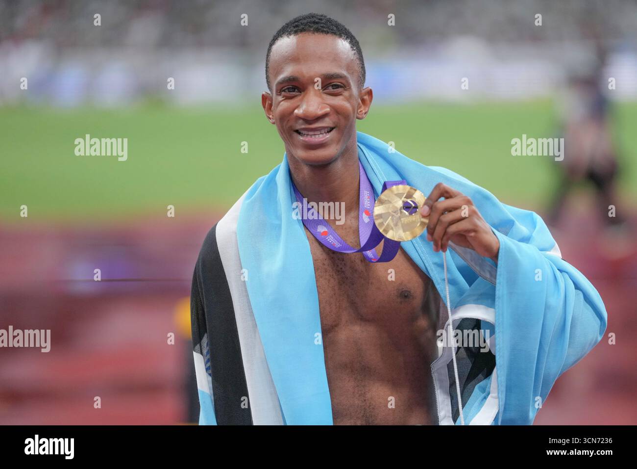 Busang Kebinatshipi (Botswana). 400m gold medal. World Athletics ...