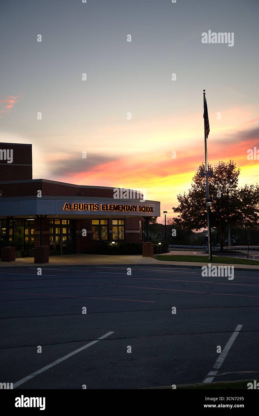 Colorful sunset sky over campus hi-res stock photography and images - Alamy