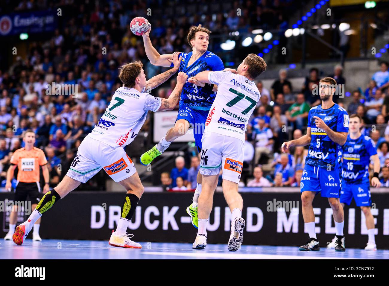 18 September 2025, Baden-Württemberg, Stuttgart: Handball: 1st ...