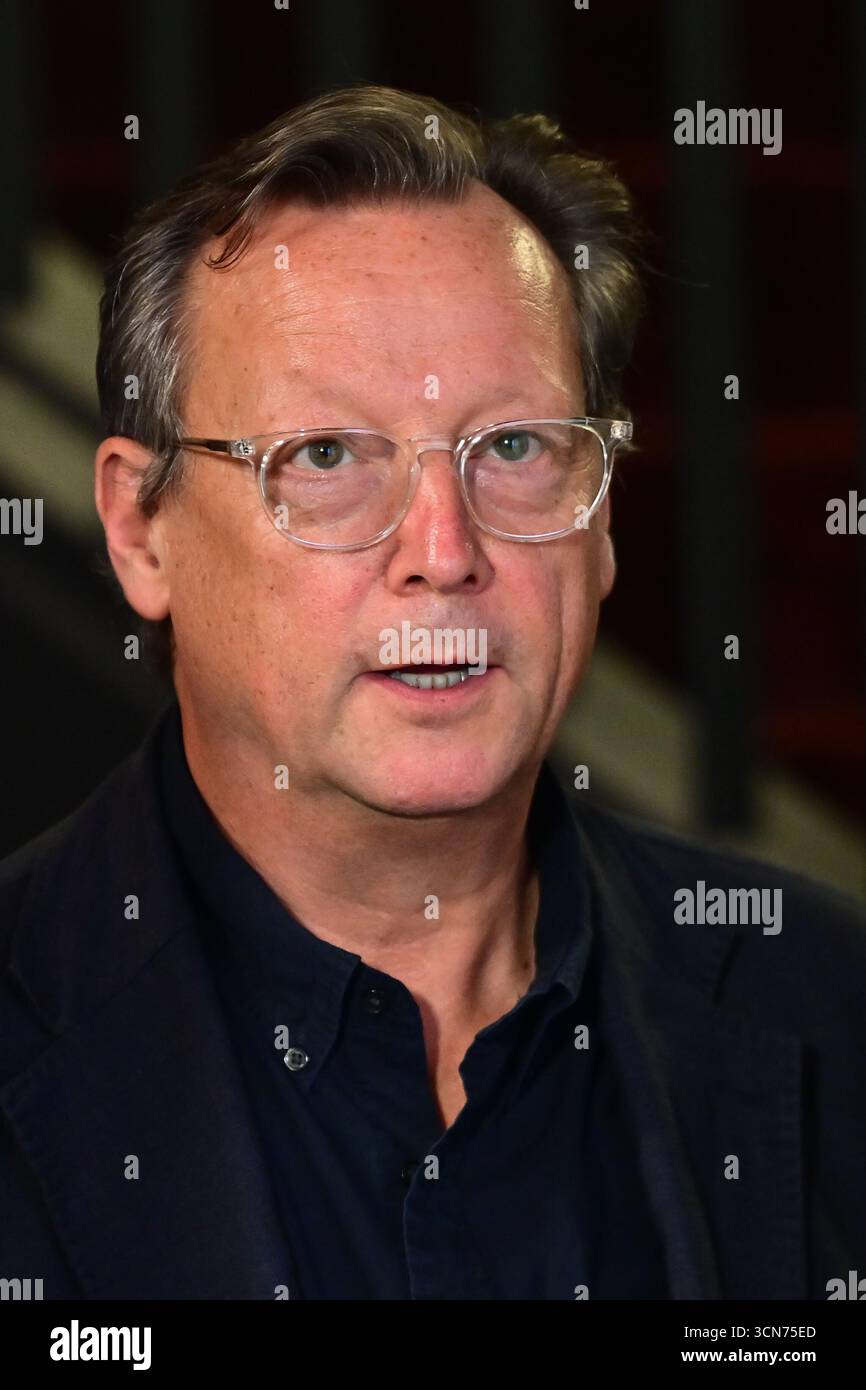 18 September 2025, Berlin: Matthias Brandt, actor, speaks on the red ...