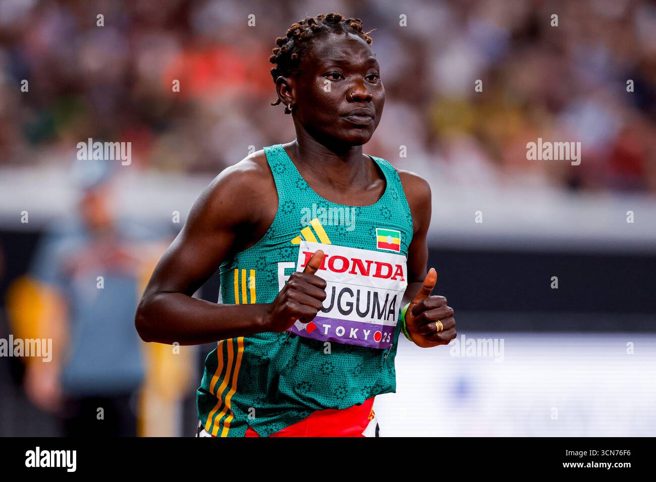 Tsige Duguma of Ethiopia during the Women's 800 Metres Semi-Final ...