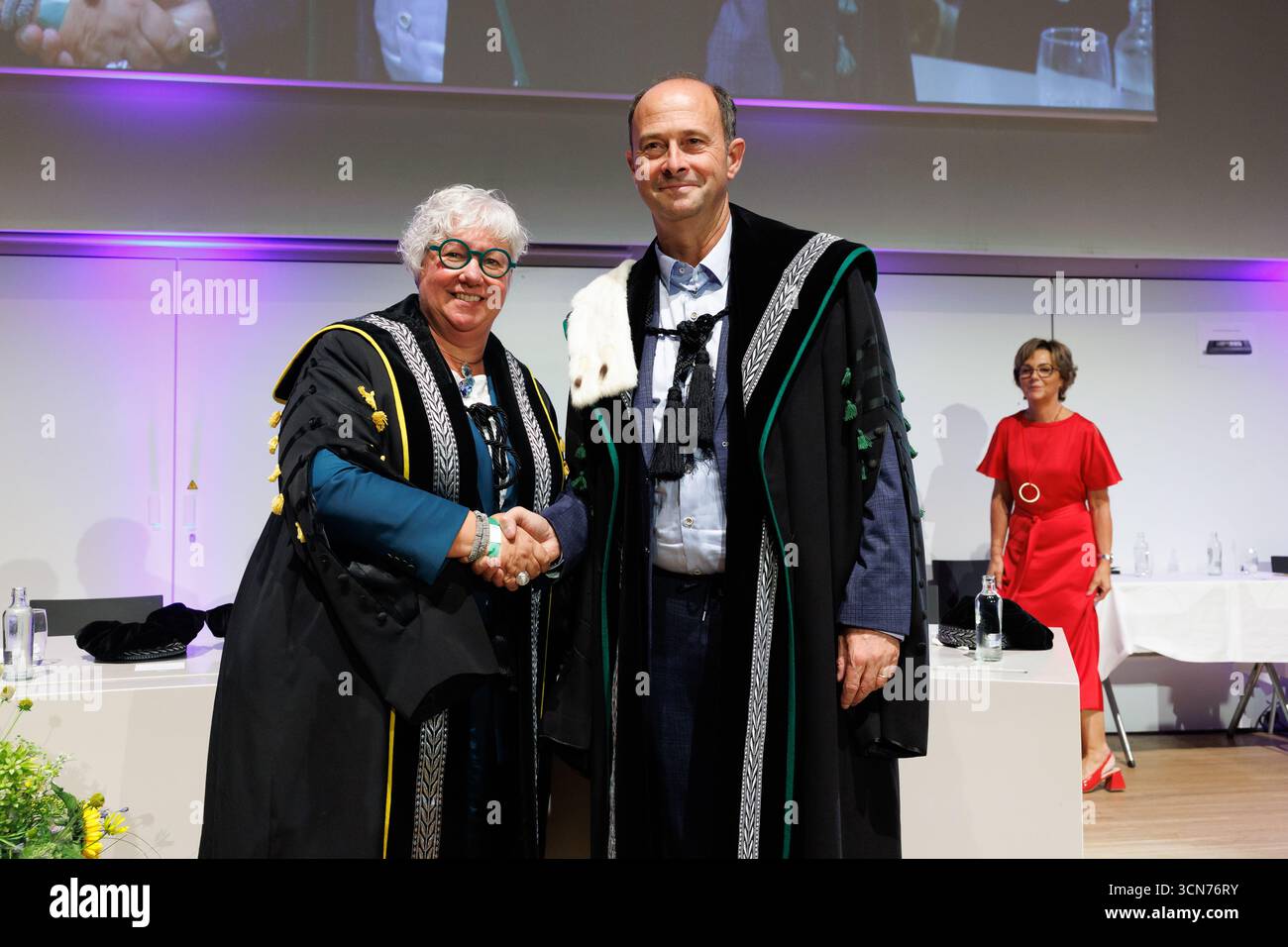 UGent vice-rector Mieke Van Herreweghe and UGent vice-rector Herwig ...