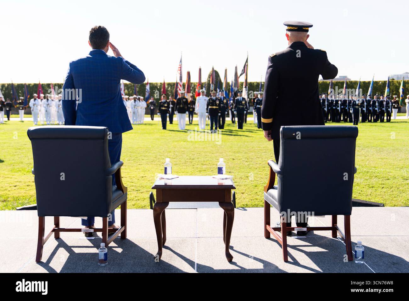 Defense Secretary Pete Hegseth, left, and Army Chief of Staff Gen ...
