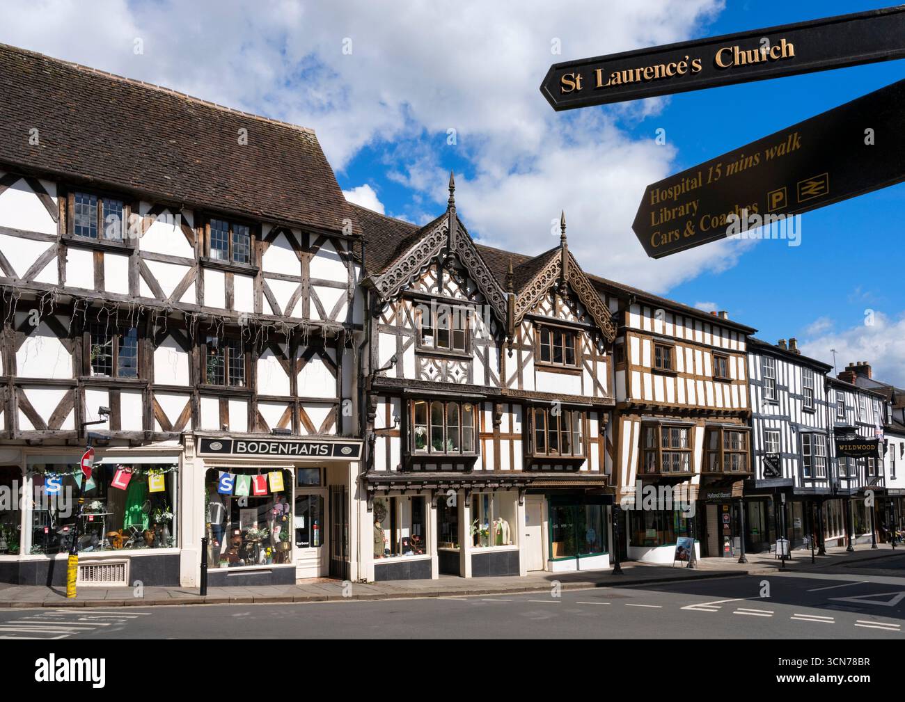 Broad Street in Ludlow, Shropshire Stock Photo - Alamy