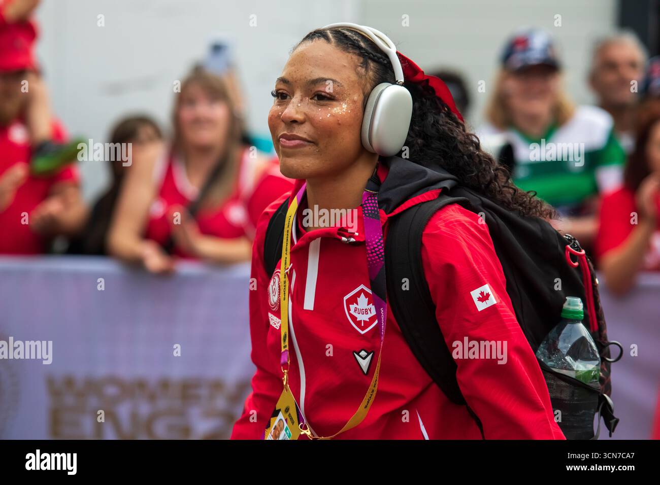 Bristol, UK, 19th September 2025 Canada wing Asia Hogan-Rochester is ...