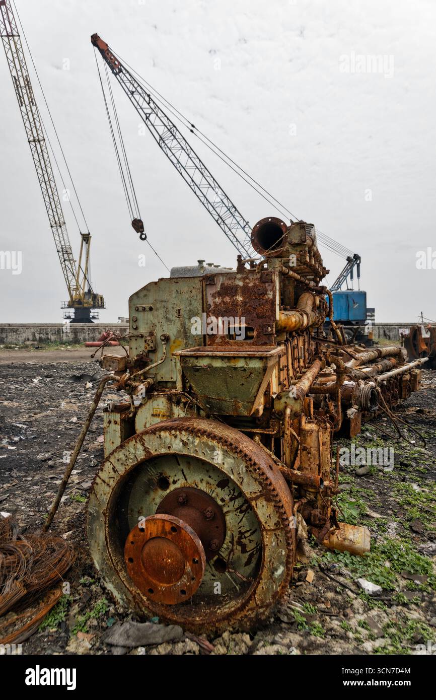 Ship breaking industry in Chilincing area, North Jakarta, Java ...
