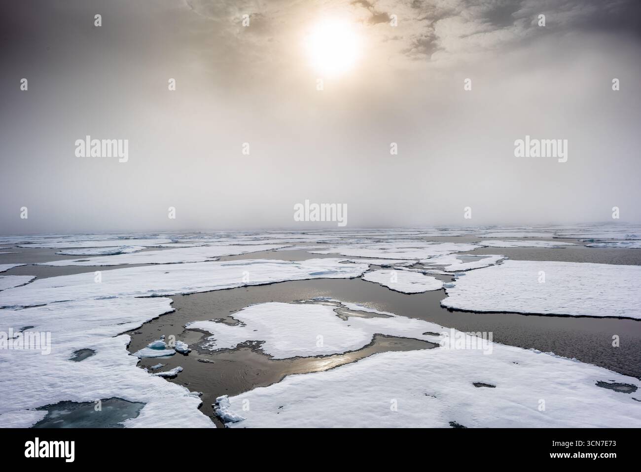 Sjuøyane Seven Islands Svalbard Arctic Ocean Sea Ice Floes // SVALBARD ...