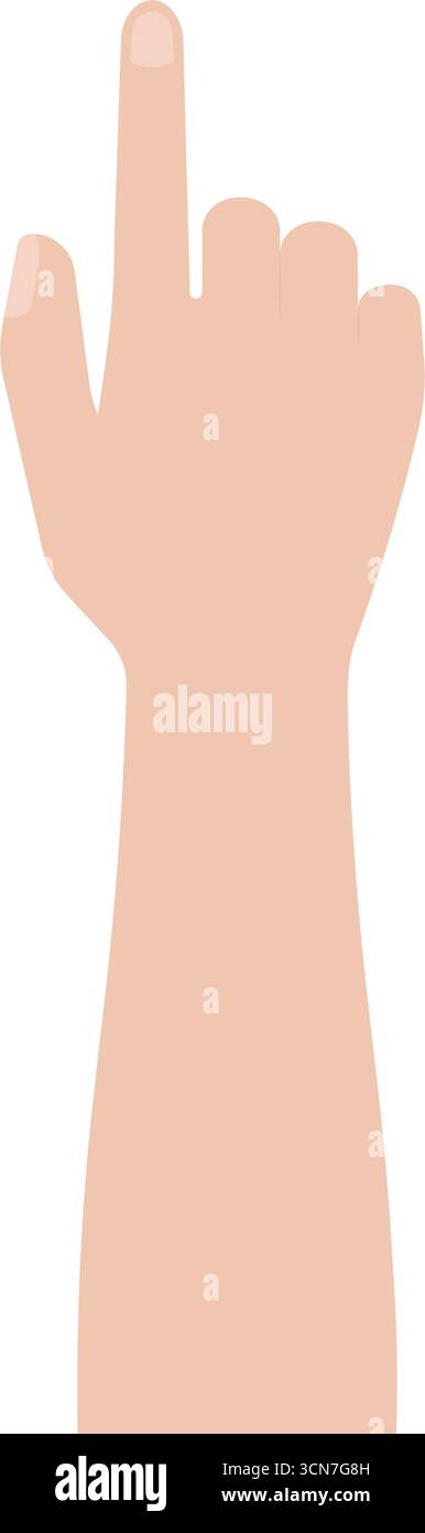 Hand Pointing, Touching, Clicking or Pressing at Something. Vector ...
