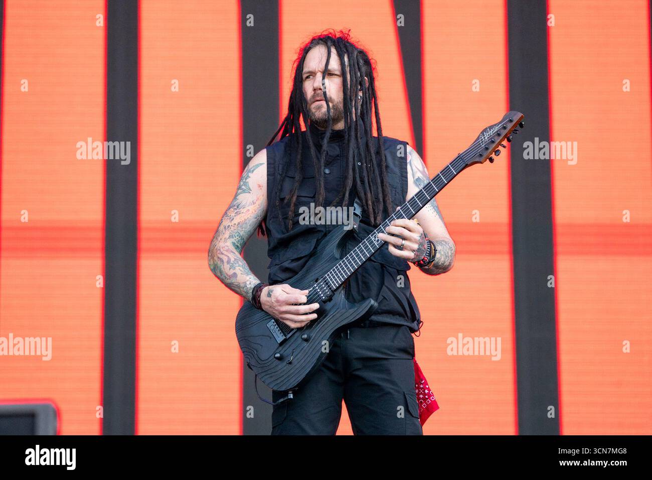 Andrew Goldman of Nonpoint performs during the Louder Than Life music ...