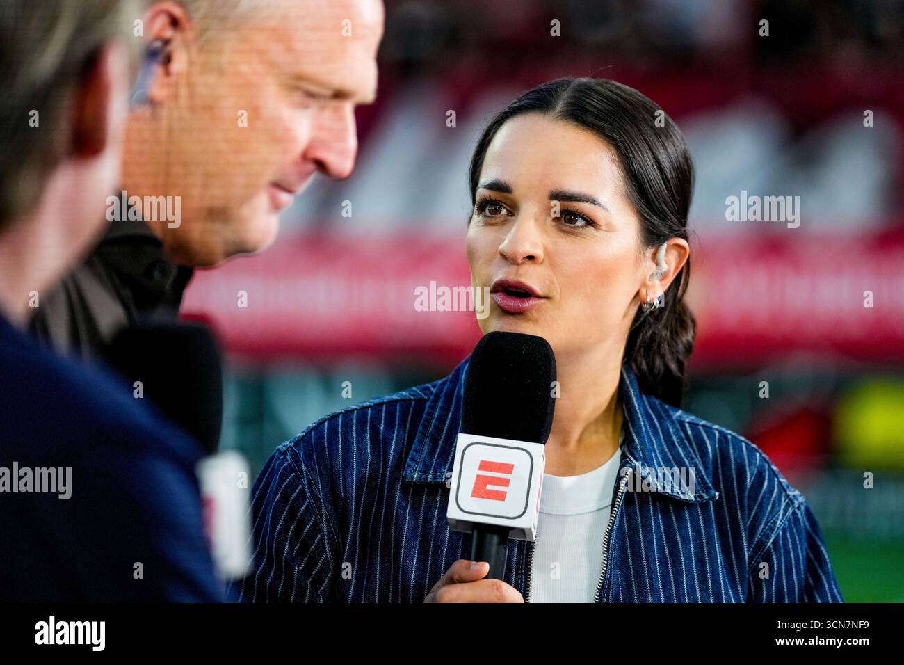 Rotterdam - ESPN commentator Fresia Cousino Arias during the sixth ...