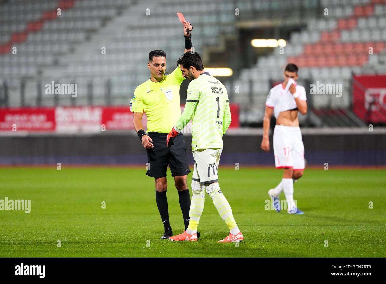 Karim ABED (ARBITRE) - 01 Enzo BASILIO (asnl) during the Ligue 2 BKT ...