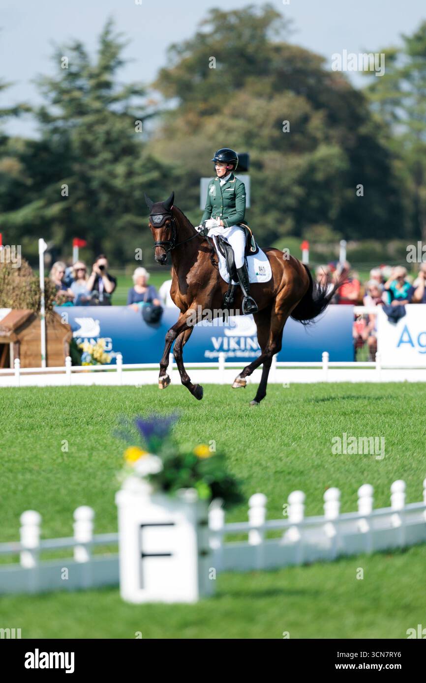 Aoife Clark of Ireland with Full Monty De Lacense during the dressage ...