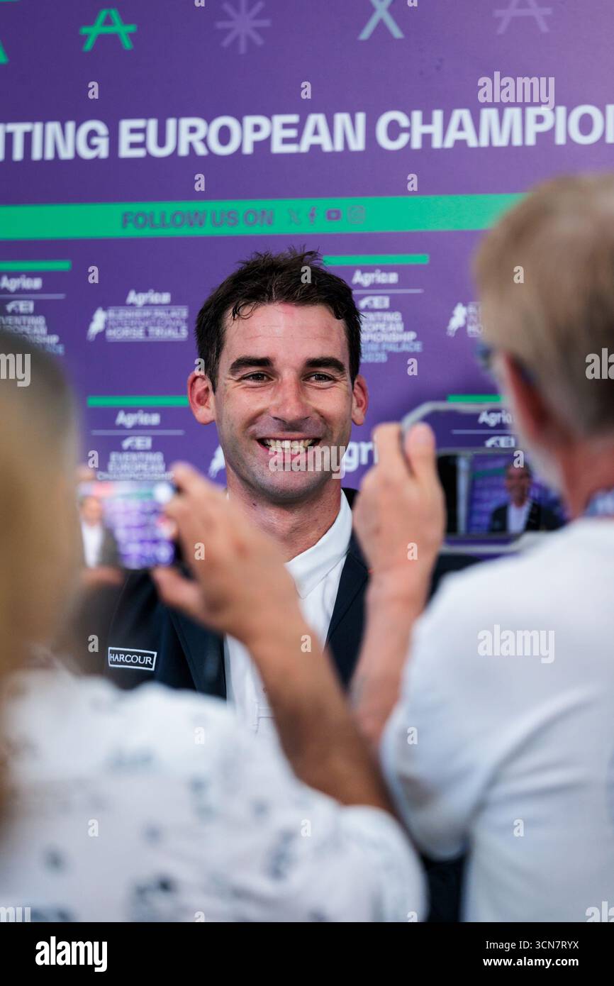 Astier Nicolas of France being interviewed after the dressage test at ...