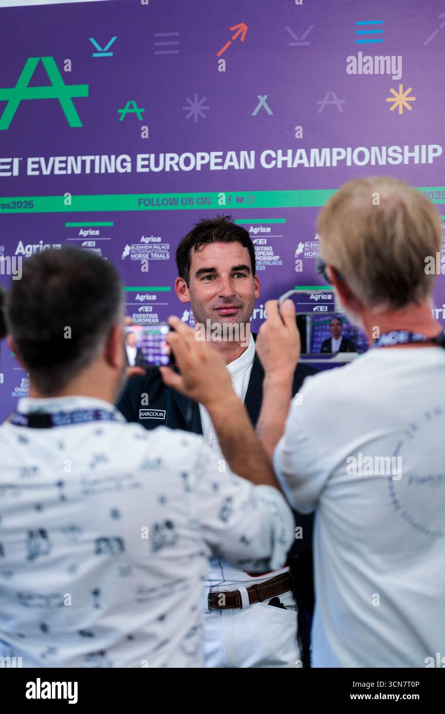 Astier Nicolas of France being interviewed after the dressage test at ...