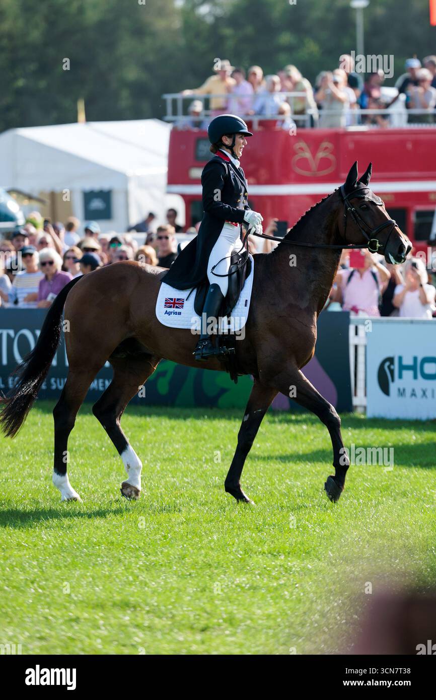 Laura Collett of Great Britain with London 52 during the dressage at ...