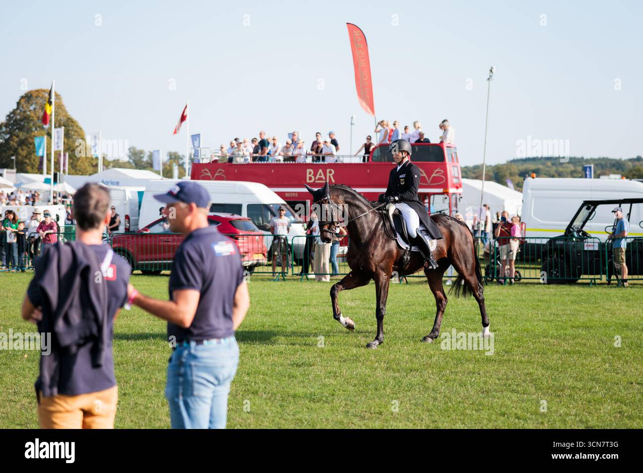 Michael Jung of Germany with Fischerchipmunk Frh during the dressage at ...