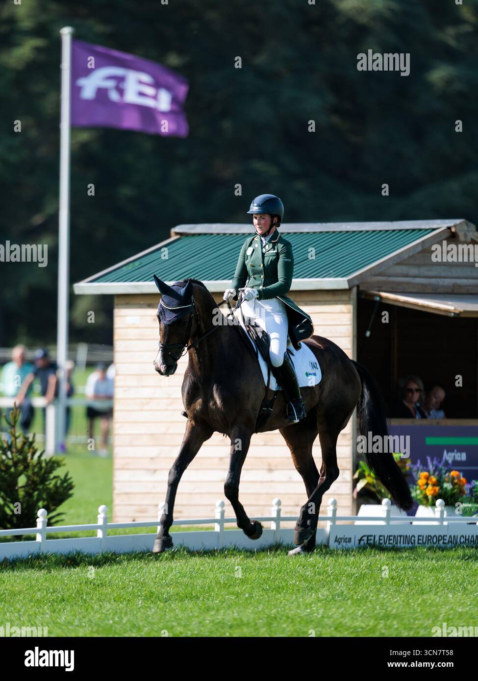 Susannah Berry of Ireland with Clever Trick during the dressage at the ...