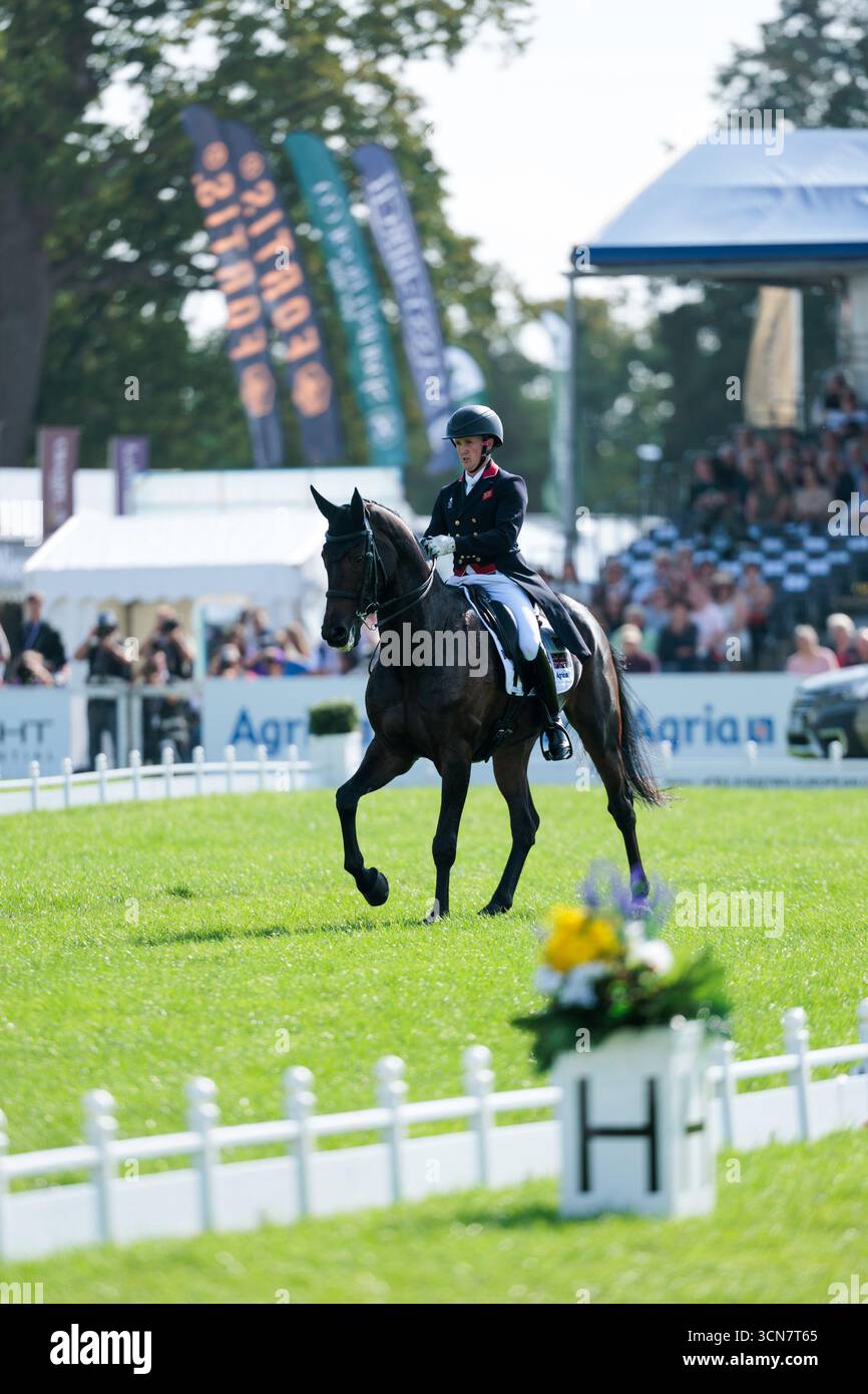 Tom Mcewen of Great Britain with Jl Dublin during the dressage at the ...