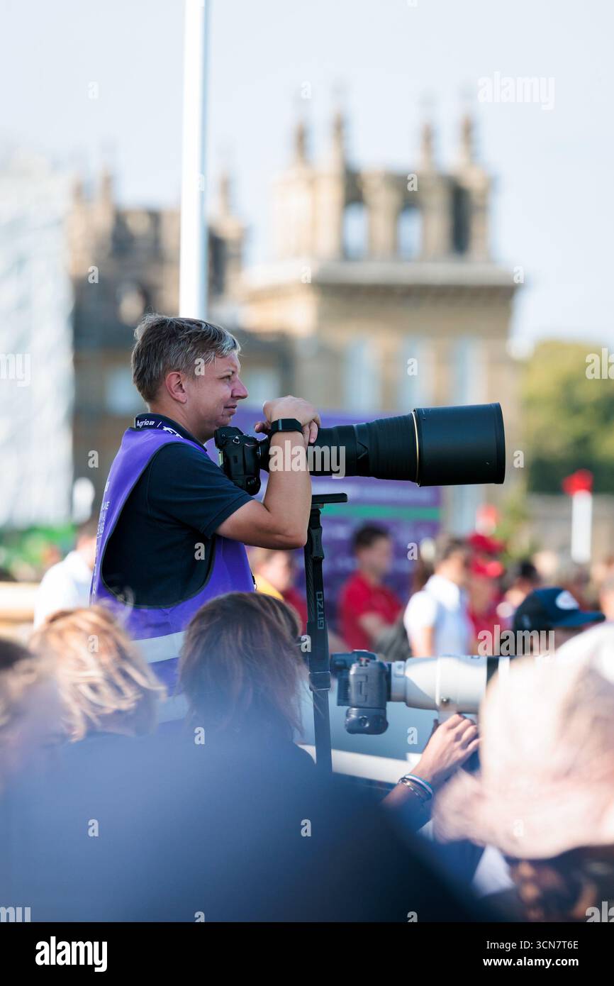 Photographer Benjamin Clark during the dressage at the Agria FEI ...