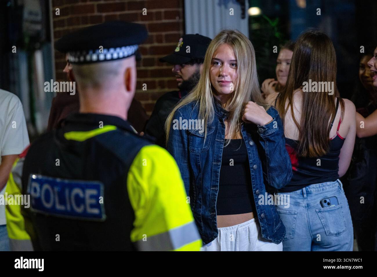 Students enjoy a night out during Exeter University Freshers week Stock ...