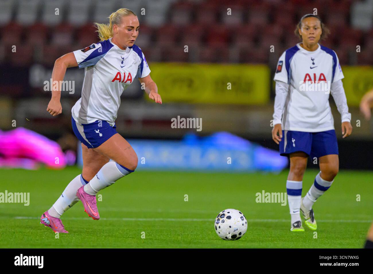 Cathinka Tandberg (19 Tottenham Hotspur) on the ball during the ...