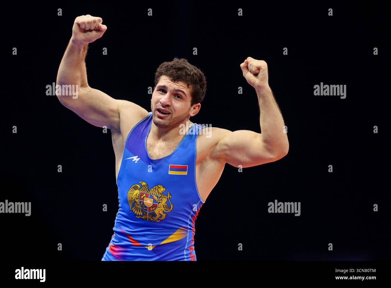 ZAGREB, CROATIA - SEPTEMBER 19: Malkhas Amoyan of Armenia wins against ...