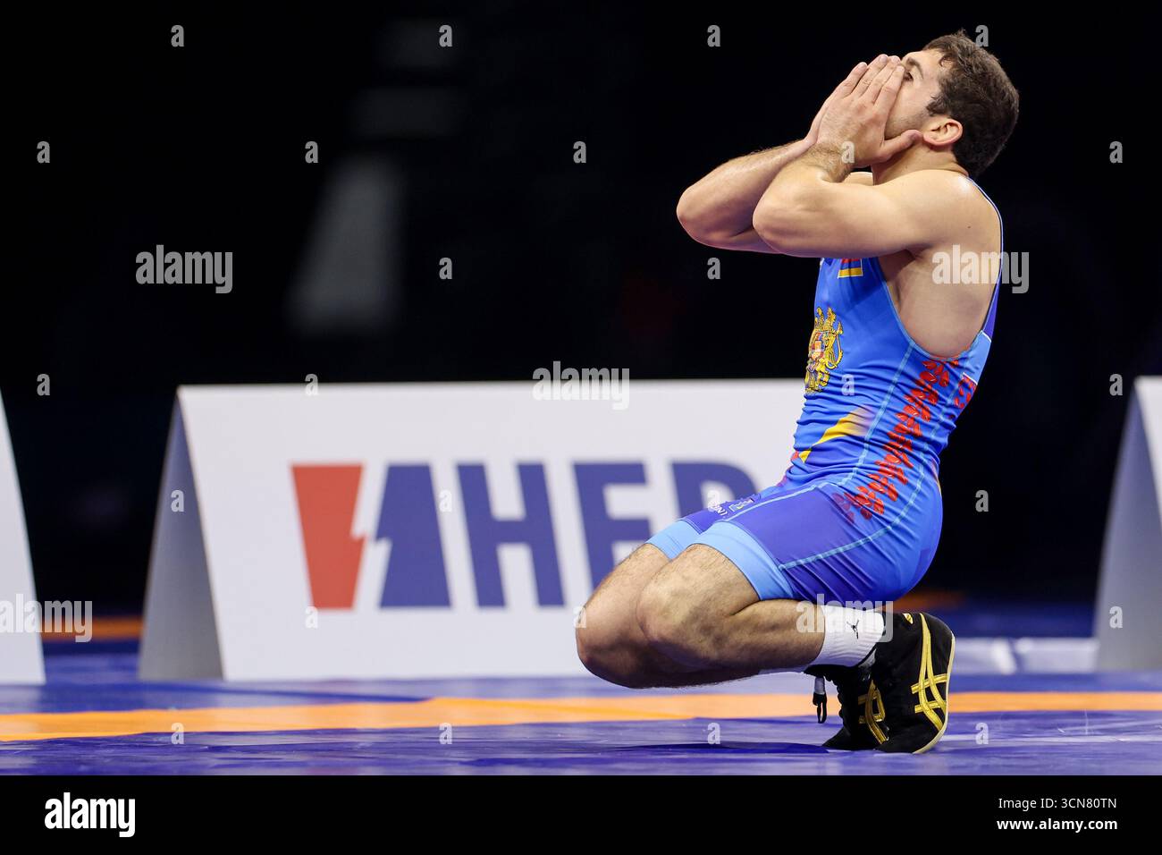 ZAGREB, CROATIA - SEPTEMBER 19: Malkhas Amoyan of Armenia wins against ...