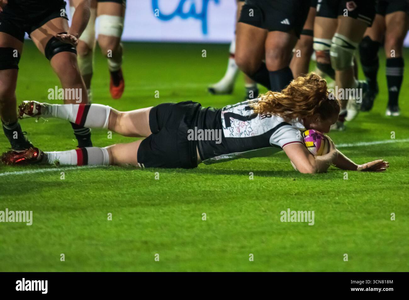 Bristol, UK, 19th September 2025 Canada captain Alex Tessier goes over ...