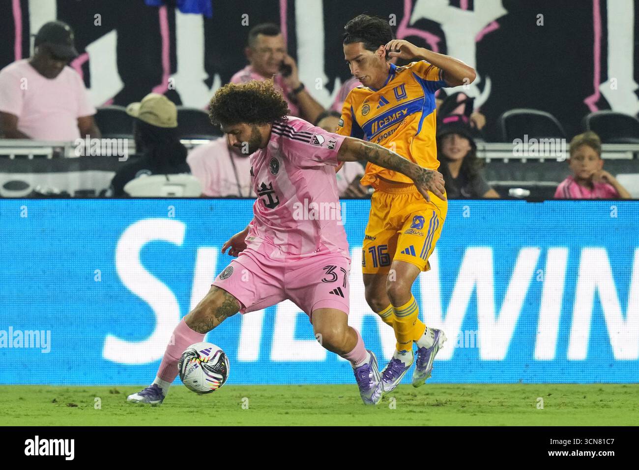 Inter Miami defender Maximiliano Falcón (37) and Tigres UANL midfielder ...
