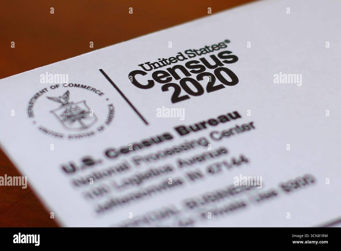 FILE - An envelope containing a 2020 census form mailed to a U.S ...