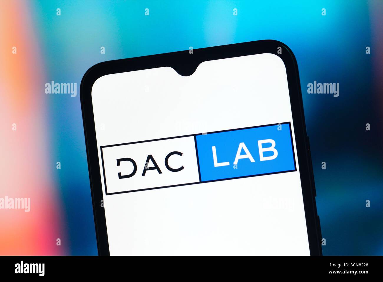 In this photo illustration, the DACLab (DAC Lab) logo is seen displayed ...