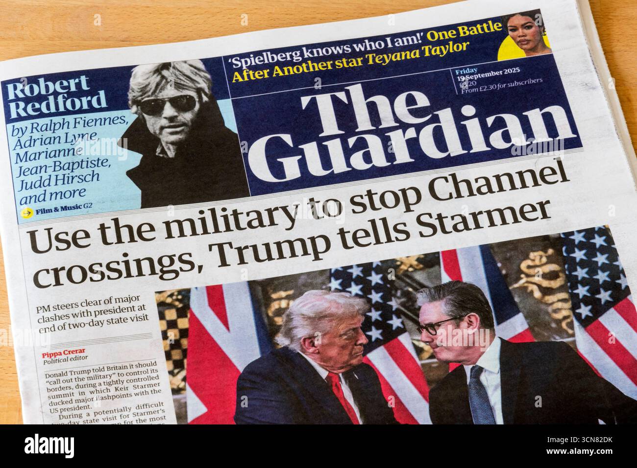 19 September 2025. Front page headline in The Guardian reads Use the ...