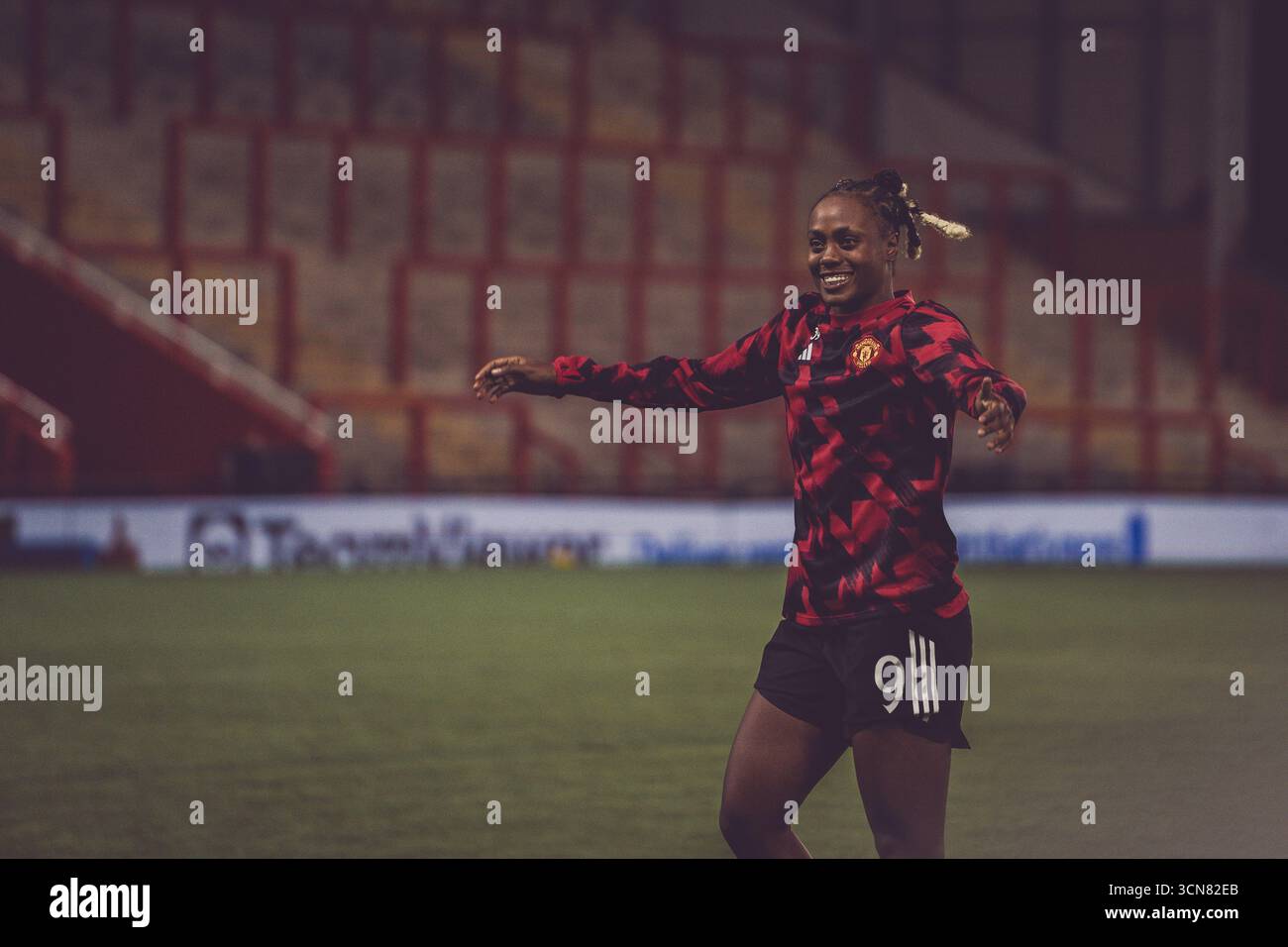 Melvine Malard celebrates after Manchester United Women vs. SK Brann in ...