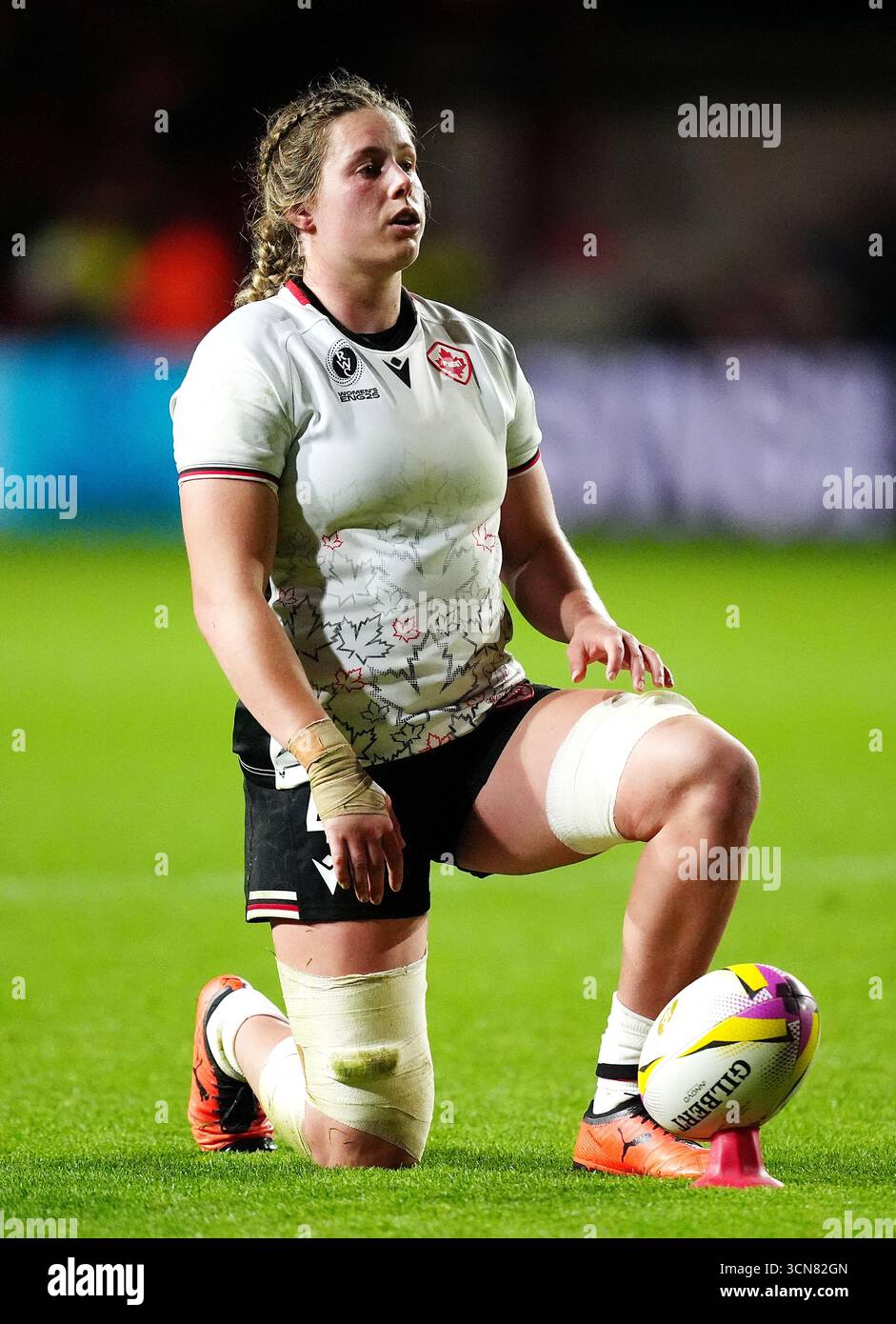 Canada's Sophie de Goede during the Women's Rugby World Cup 2025 semi ...