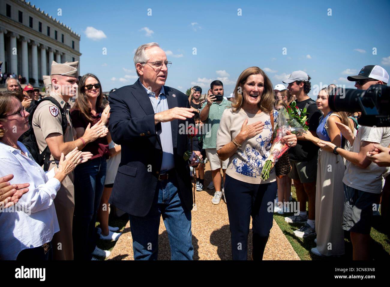 Texas A&M University President Mark Welsh and his wife, Betty Welsh ...