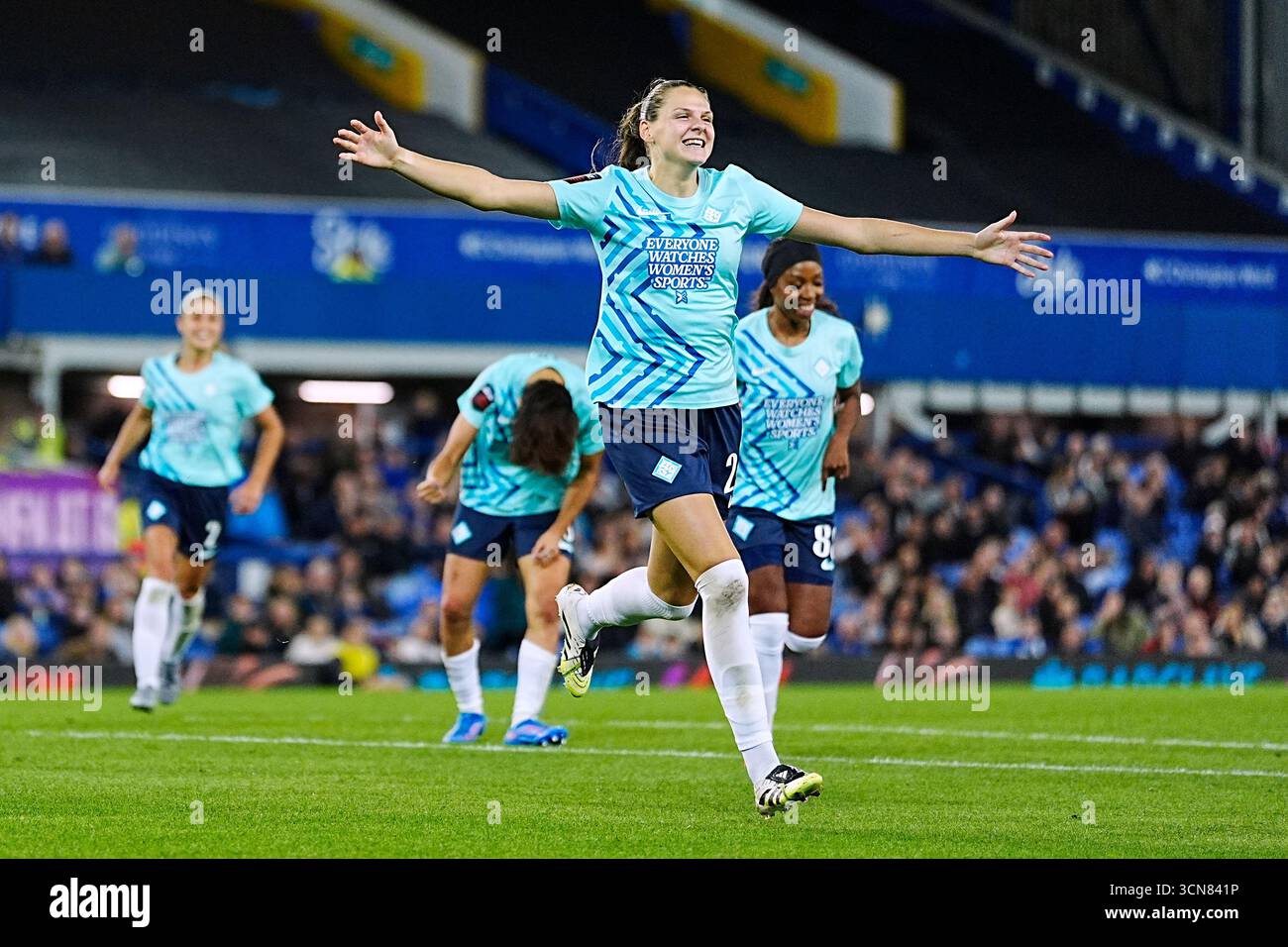 London City Lionesses' Isobel Goodwin celebrates scoring their side's ...