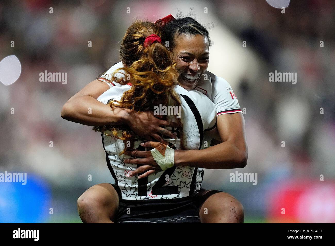 Canada's Asia Hogan-Rochester (right) and Alexandra Tessier celebrate ...