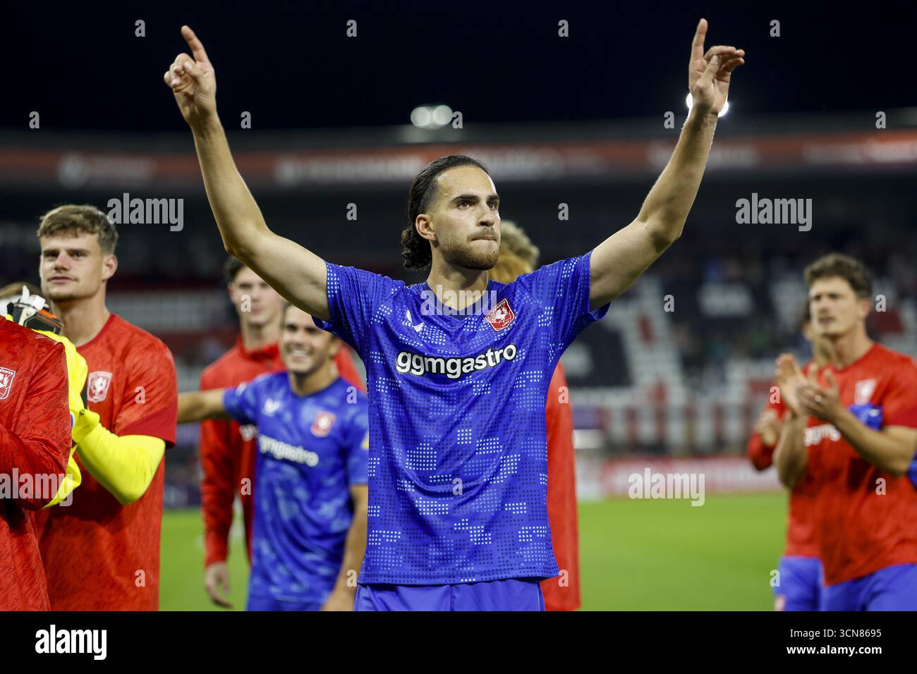 ROTTERDAM - FC Twente player Ramiz Zerrouki celebrates victory during ...