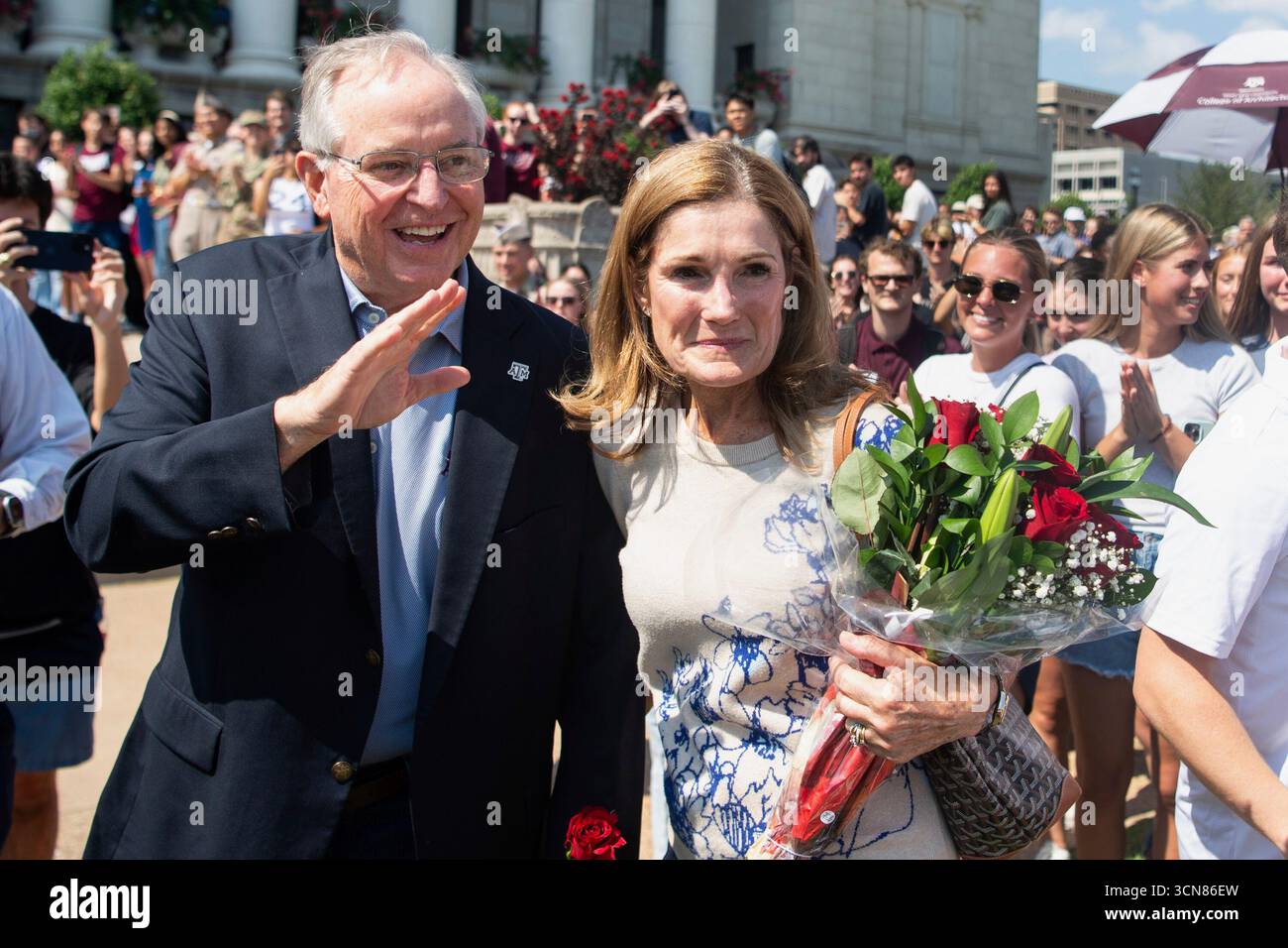 Texas A&M University President Mark Welsh and his wife, Betty Welsh ...